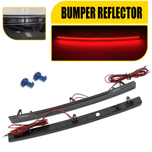 2x Smoke LED Bumper Reflector Tail Light Lamp For Chevrolet C7 Corvette ...