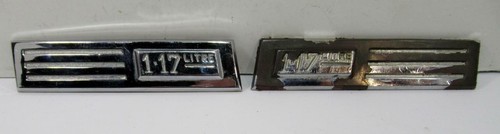 Ford Prefect 1.17 LITRE left & right engine badges 1949 1950 1951 1952 ...