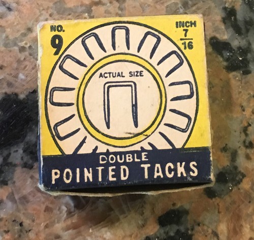 Vintage #9 7/16"Double Pointed Tacks NOS 1.75" 1.75" x 1" | eBay
