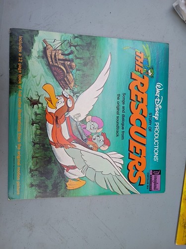 Vintage Disney Disneyland The Rescuers 1977 Vinyl LP Record Read Along ...