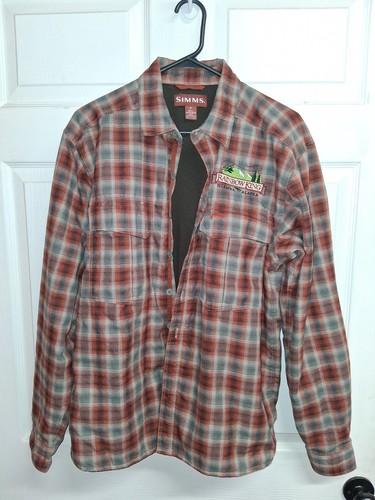 Simms x Rainbow King Lined Flannel Shacket Mens Med Plaid Cold Weather ...