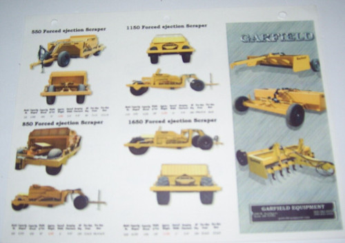 GARFIELD EQUIPMENT FORCED EJECTION SCRAPER GRADER BLADE DRAG RIPPERS ...