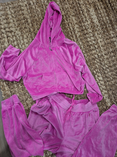 Victoria Secret Stunning Hot Pink Tracksuit Velour As New | eBay