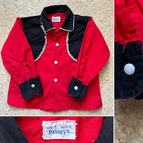50s PENNEYS Western Wear size 2 Shirt Cowboy Boys Buckaroo Rockabilly ...