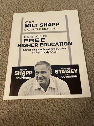 Vintage 1966 MILTON MILT SHAPP FOR GOVERNOR PRENNSYLVANIA PRINT AD ...