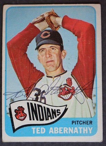 Cleveland Indians Star Ted Abernathy Signed Autographed 1965 Topps ...
