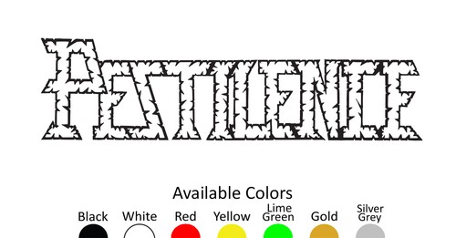 PESTILENCE BIG SIZE VINYL DECAL STICKER 22" WIDTH CUSTOM COLOR AND SIZE ...
