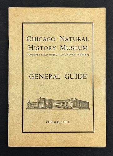 1945 Chicago IL Natural History Museum General Guide Vtg Tourist Travel ...