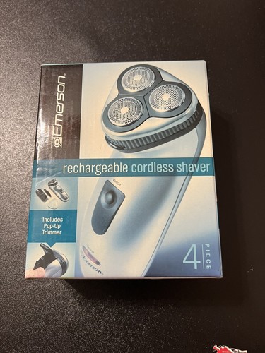Emerson Rechargeable Cordless Shaver Includes Pop-Up Trimmer NIB 4 ...