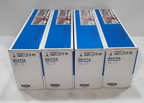 4PK Genuine HP Color LaserJet 3600 Color Toner Q6470A Q6471A Q6472A ...