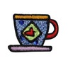ID 1271 Coffee Cup On Plate Patch Fancy Tea Drink Embroidered Iron On ...