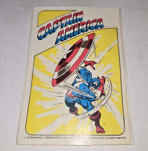 Vtg 1979 Captain America Sticker Marvel Comics General Mills Cereal ...