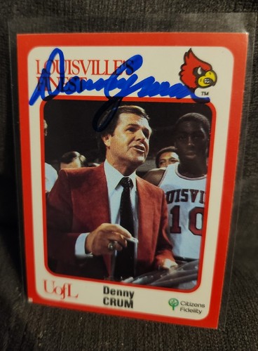 Denny Crum Autograph Signed 1988 Louisville's Finest Card Louisville ...
