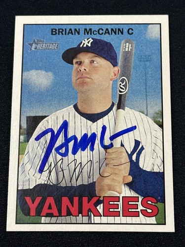Brian McCann Signed 2016 Topps Heritage Autographed Auto Card New York ...