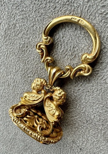 Carter Gough & Co Art Nouveau 14k Gold Nephrite Jade Fob | eBay
