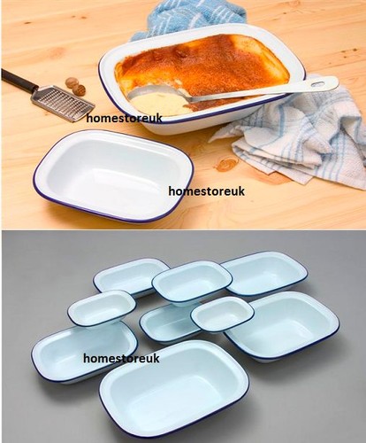 FALCON ENAMEL PIE DISH STEAK PUDDING ASHET BAKE BAKING OBLONG OVEN ...
