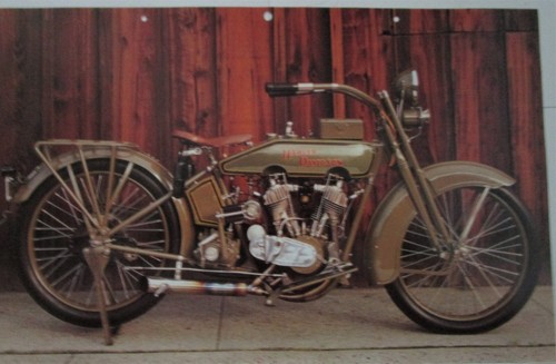 1921 Harley Davidson Model J motorcycle print (tan) | eBay