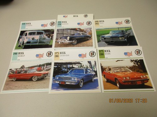 Vintage Classic Cars Collector Cards Buick Lot of 6 Different | eBay