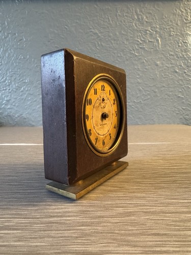 Antique Seth Thomas Desk Clock 3.5"x3.5"x1" Untested. | eBay
