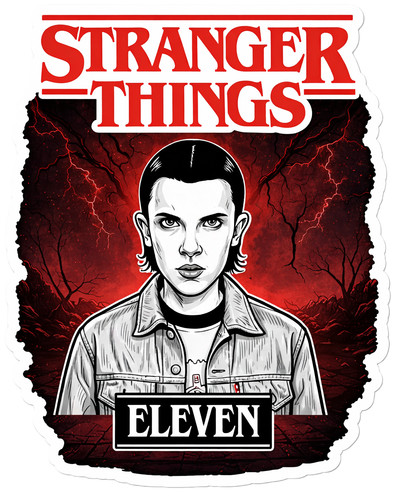 Stranger Things - LOGO - ELEVEN - NETFLIX - Television - 4" Decal ...