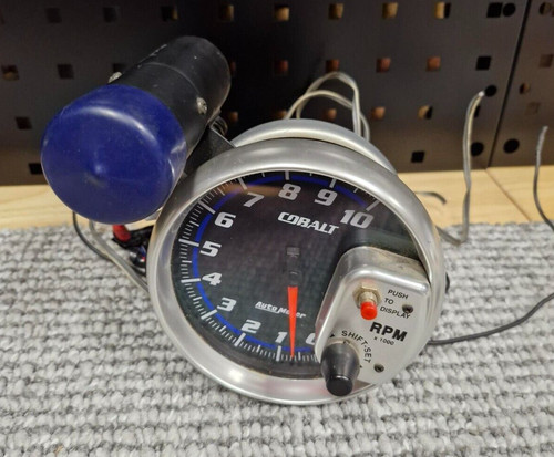 Autometer Cobalt 5" Tacho Gauge 10,000RPM Pedestal Mount w/Shift Light ...