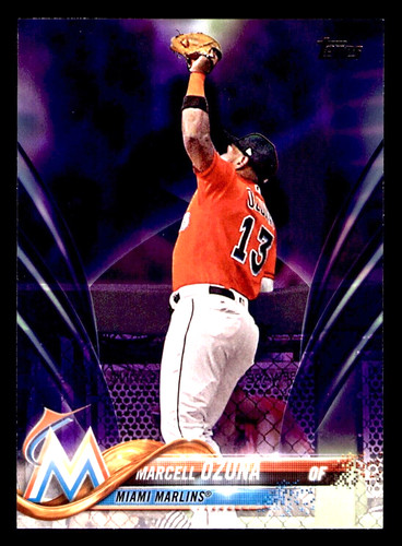 2018 Topps Marcell Ozuna Toys R Us Purple #132 - Miami Marlins | eBay