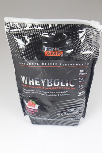 2 PACK GNC AMP Wheybolic Protein Powder Strawberries&Cream 19.05oz ...