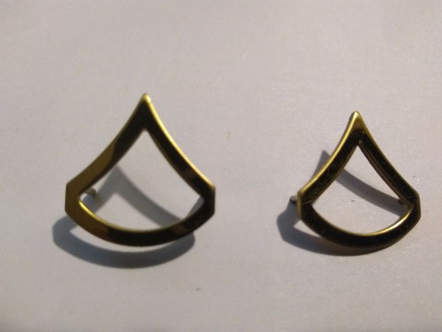 Army Private First Class PFC brass Collar Chevrons New(21-435) | eBay