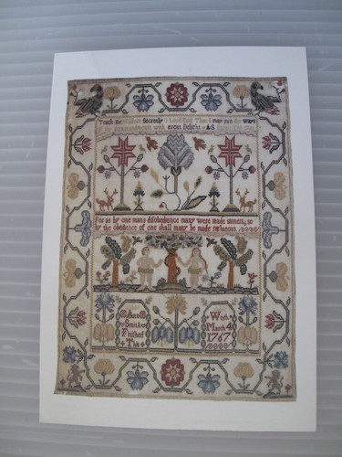 Sampler, English, 1767 - Anne Smith - Fitzwilliam Museum postcard | eBay