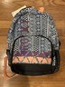 WOMEN'S GIRLS ROXY NOBLE TREK BACKPACK NAVY STRIPE MULTI LOGO SCHOOL ...