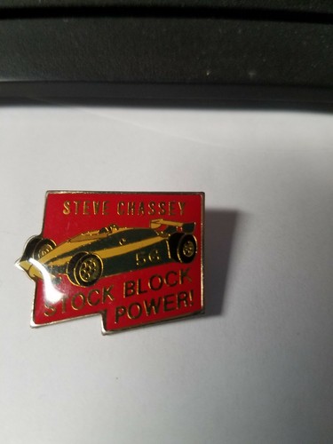 Steve Chassey "Stock, Block Power" INDY Hat Pin | eBay