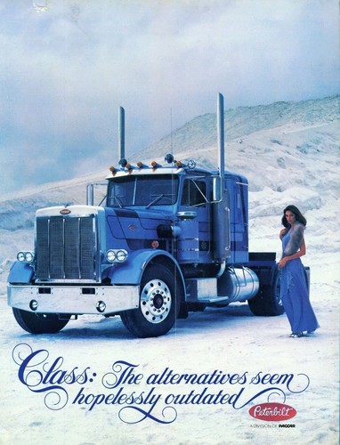 Peterbilt 74 Semi Truck Old Vintage Advertising All Metal Tin Sign ...