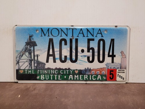 2009 Montana MINING CITY License Plate Tag Original | eBay
