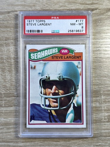 1977 Topps Football #177 Steve Largent (RC) Rookie PSA 8 | eBay