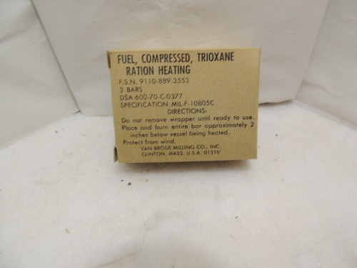 3 Bars/1 Box Trioxane Military Fuel Camping Fire Starter Compressed ...