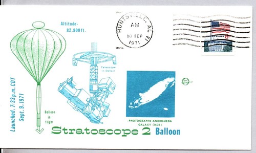 STRATOSCOPE 2 BALLOON LAUNCH 9/10/71, PHOTOGRPAHS ANDROMEDA GALAXY M31 ...