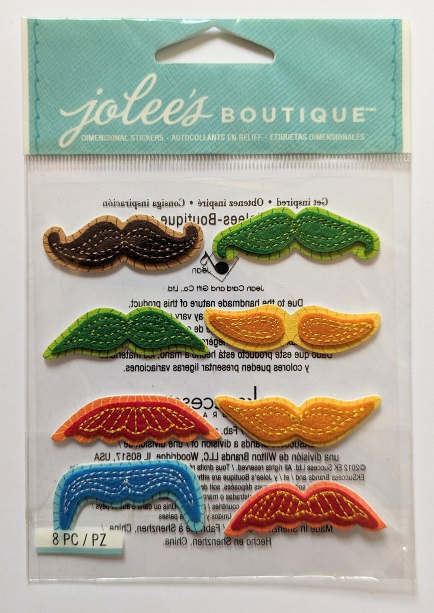 Bigote Colorido Recortado Enfeite Varalzinho No Palito Bigode Mr No