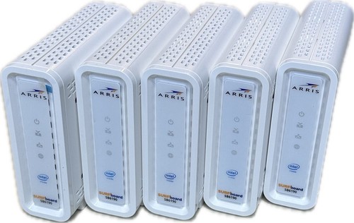 LOT OF 5 ARRIS Surfboard SB6190 Docsis 3.0 Cable Modems White | eBay
