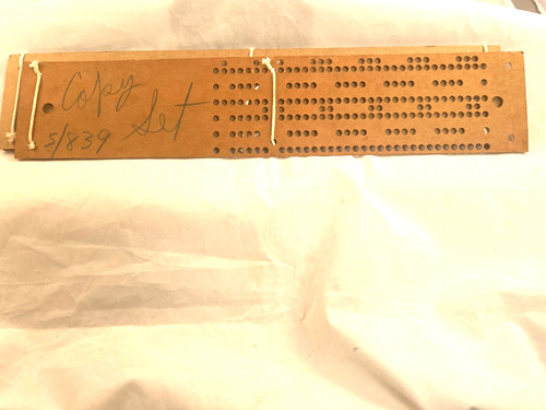 ONE-Jaccquard Cardboard Weaving Loom programming card. 15th century ...