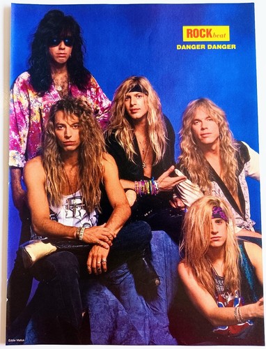 DANGER DANGER~TED POLEY~ORIG 1991 POSTER~FULL PAGE PRINT MAGAZINE PINUP ...