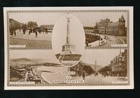 Wales Cardiganshire ABERYSTWYTH Clock Tower nice street scene 1923 RP ...