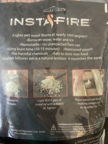Insta-Fire Fire Starter Three Pack Nonvolatile Works In Harsh Conditions US-Made | eBay