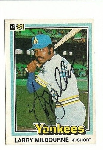 Larry Milbourne 1981 Donruss autographed auto signed card Mariners | eBay