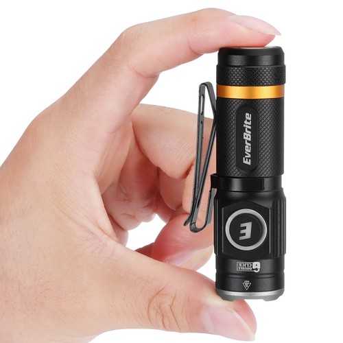 EverBrite Mini Flashlight, Rechargeable Flashlight with USB C Cable 500 ...