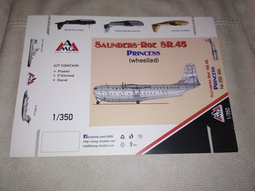 AMG 350304 Saunders-Roe SR.45 Princess (wheeled) scale plastic model ...