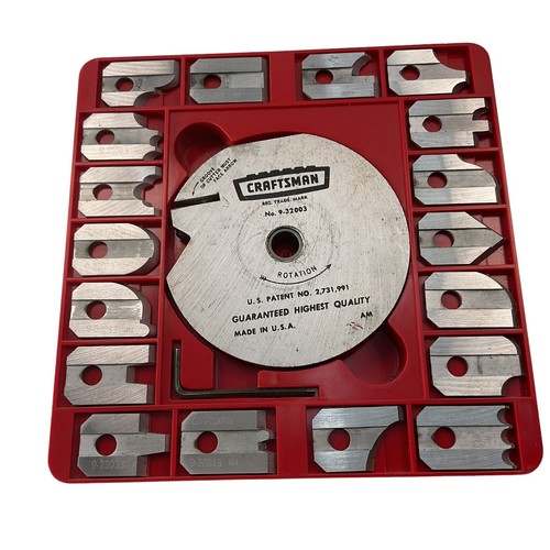 Craftsman Molding Head Cutter Set 18 Cutters No. 9-32003 for sale ...