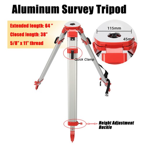 Universal Survey Tripod – Aluminum Laser Level Tripod – Transit Level ...