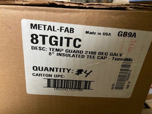 8TGITC Metal-Fab Temp Guard Insulated Tee Cap - 8TGITC | eBay