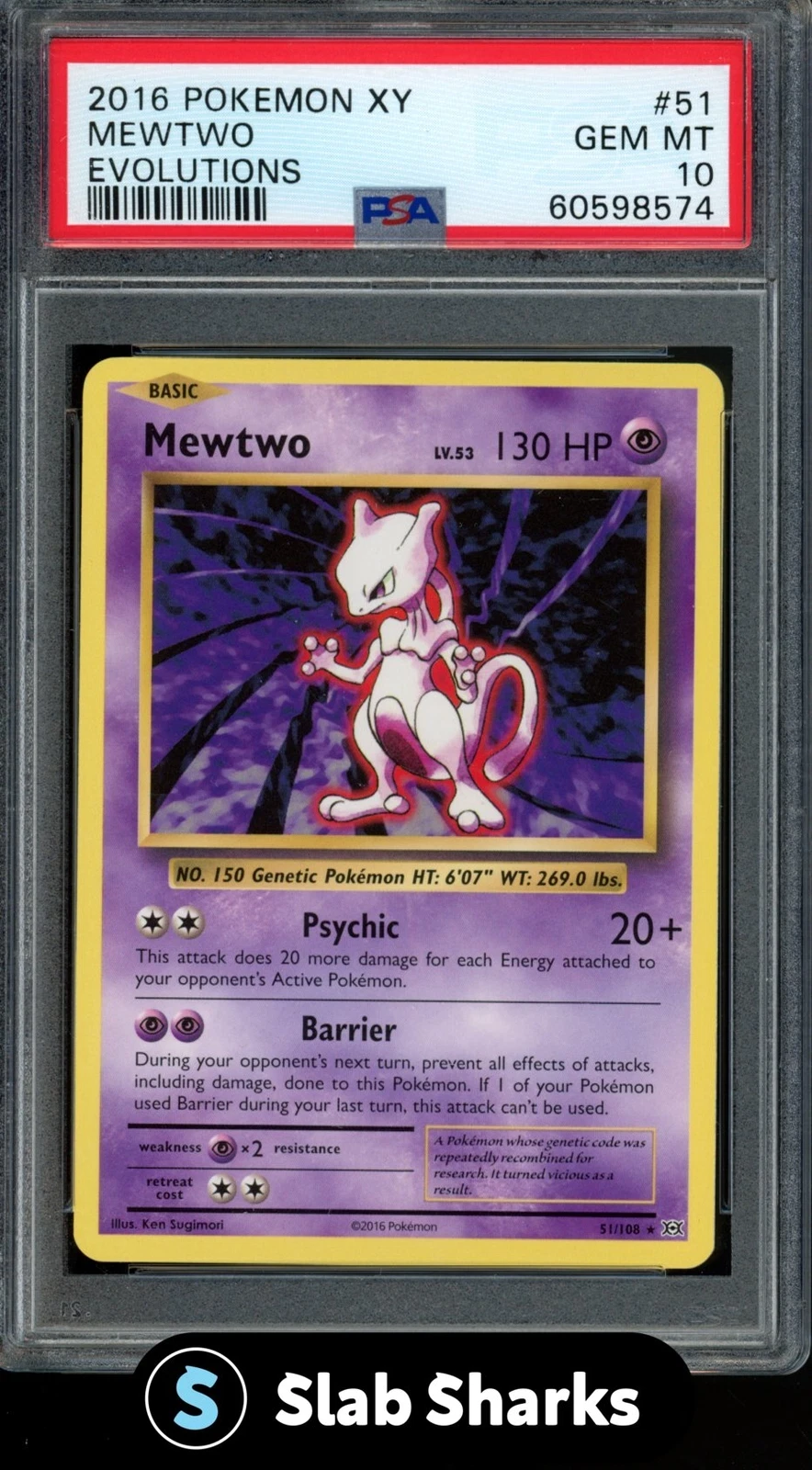 Mewtwo 2016 XY: Evolutions #051/108 Base Price Guide - Sports Card Investor