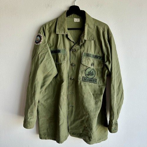 Vietnam War US Navy Seabees Uniform Shirt Named Patched ACB 1 | eBay